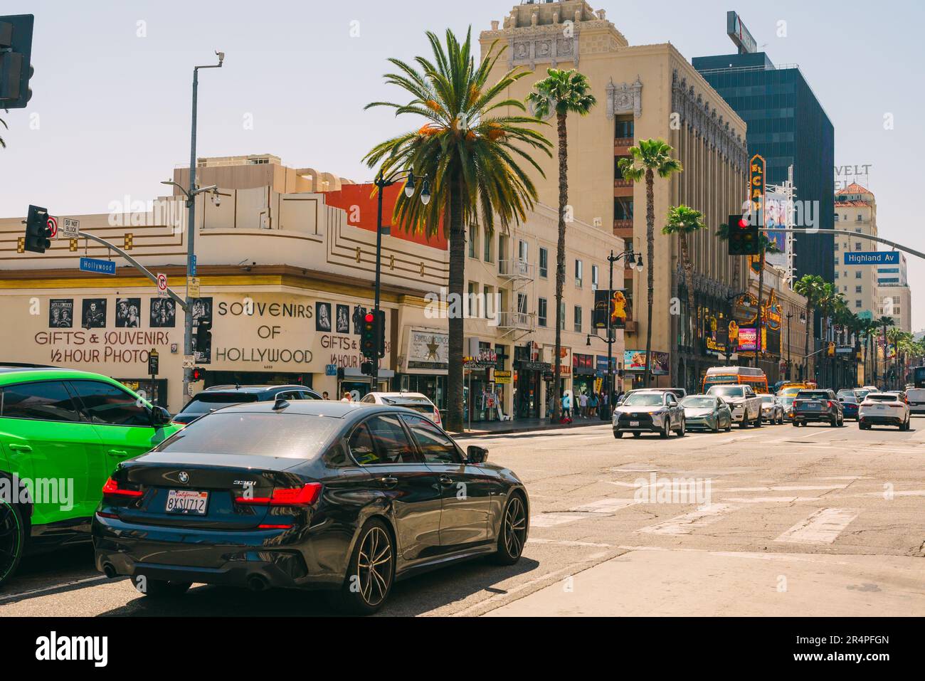 Hollywood, California, USA - April 26, 2023. Street scene. The ...