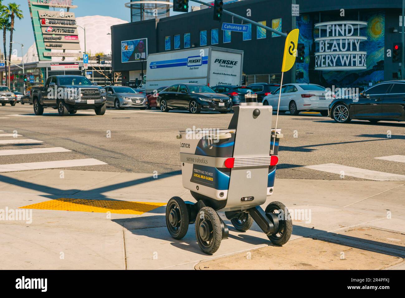 Los Angeles, California, USA - April 26, 2023. Sunset Boulevard Robotic ...