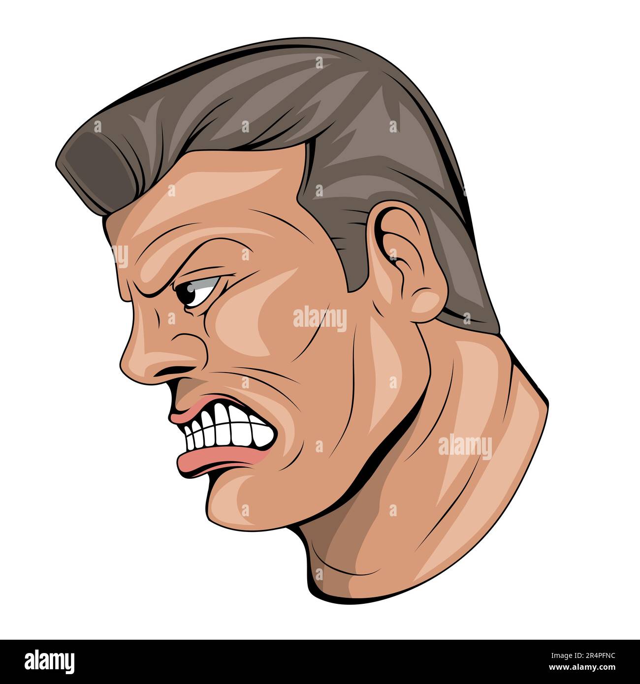 Evil man. Vector illustration of a evil sinister man super villain or ...