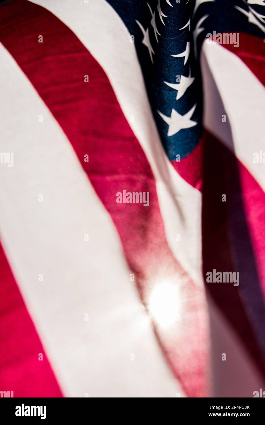 American flag backlit sun hi-res stock photography and images - Alamy