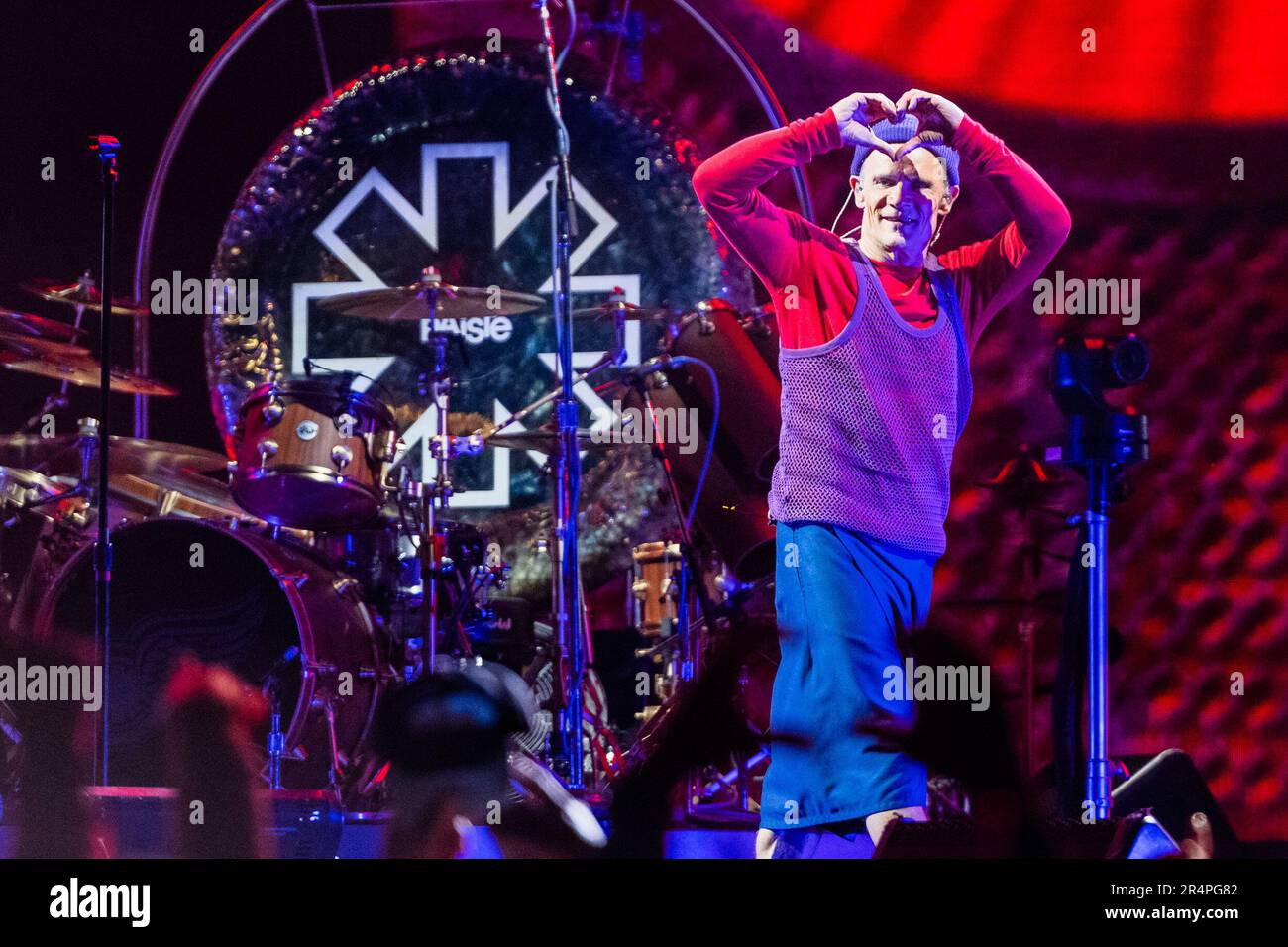 Napa, USA. 28th May, 2023. Flea of the Red Hot Chili Peppers performs ...