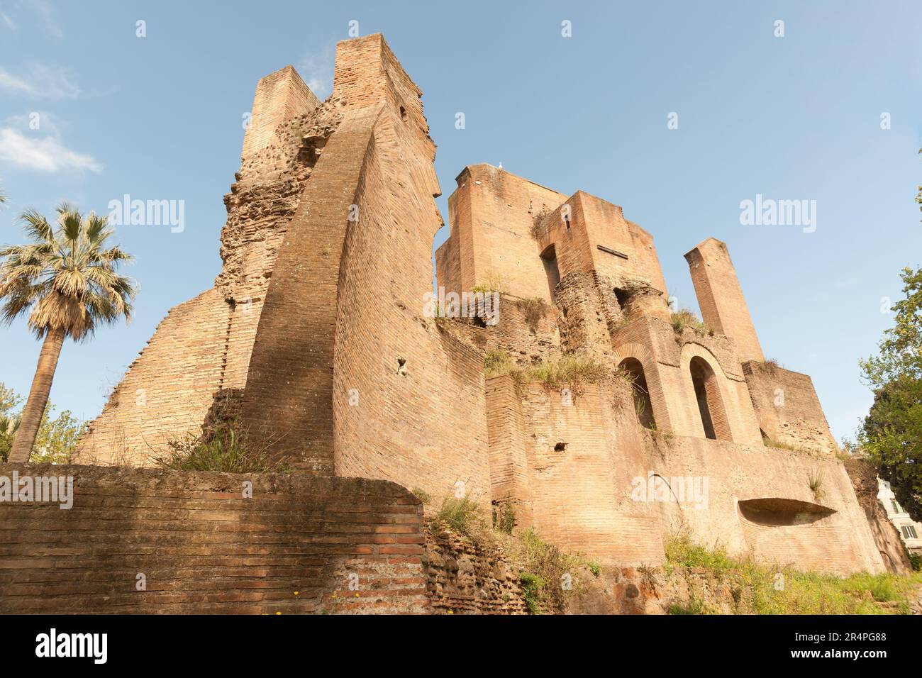 Roman brick ruins Nymphaeum of Alexander Severus popular tourist ...