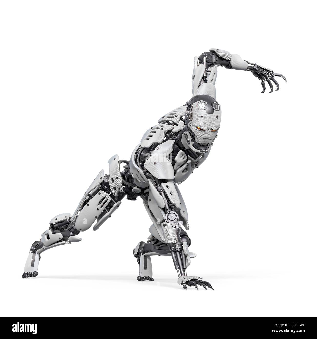 cyborg is loading a panther pose, 3d illustration Stock Photo - Alamy