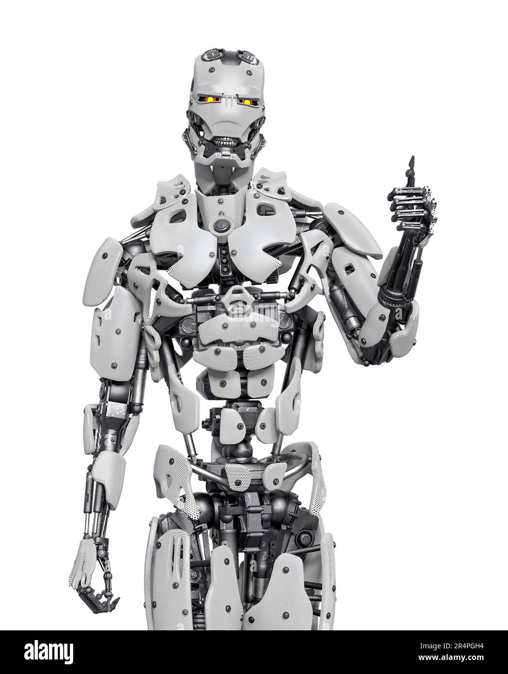cyborg is positive with the thumbs up, 3d illustration Stock Photo - Alamy