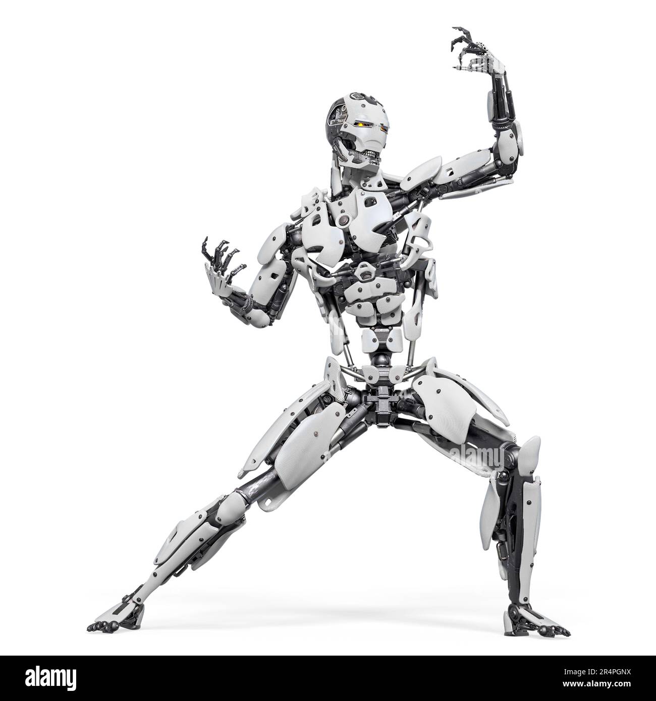 cyborg is challenging the enemy, 3d illustration Stock Photo - Alamy
