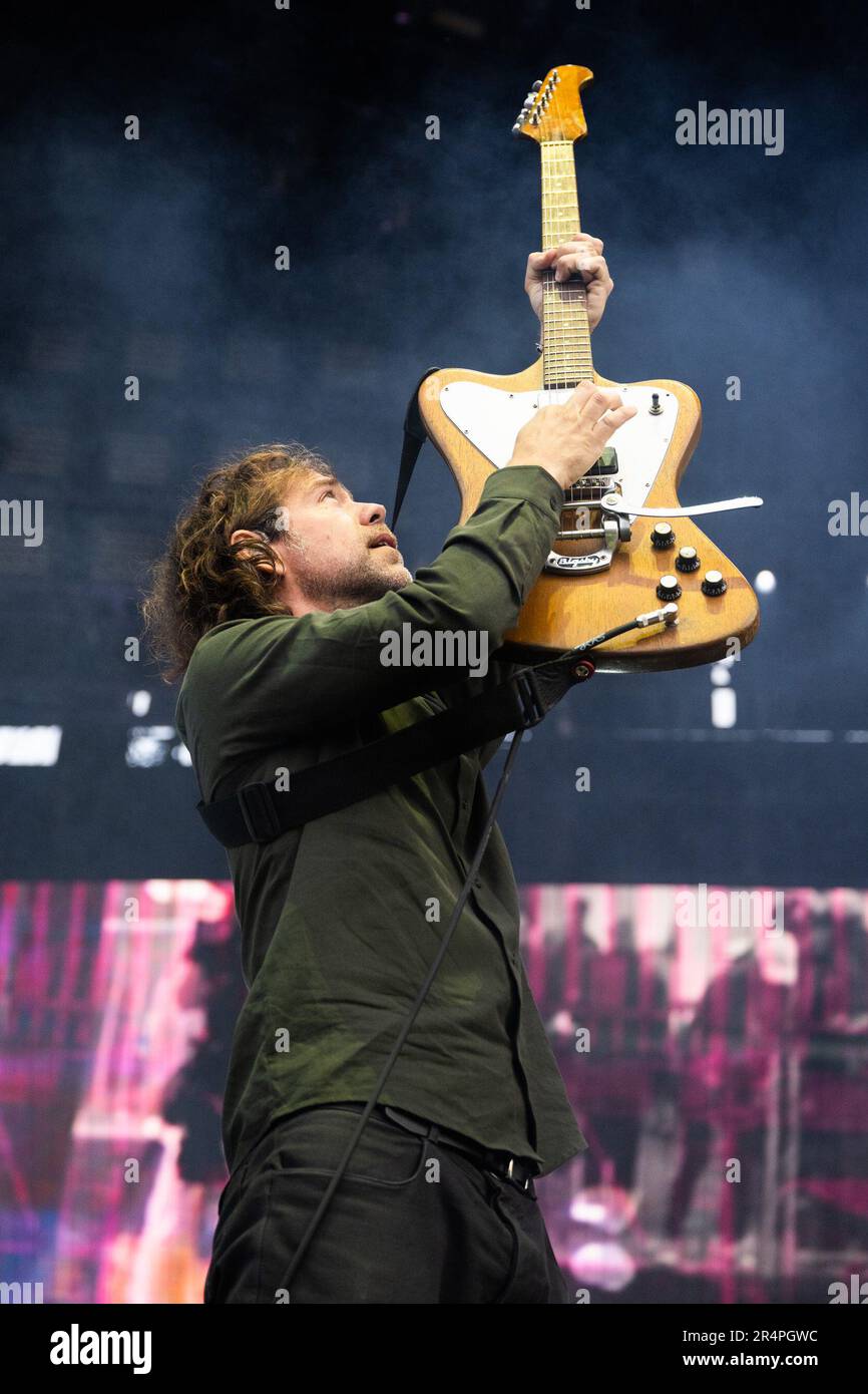 Napa, USA. 28th May, 2023. Bryce Dessner of The National performs on ...