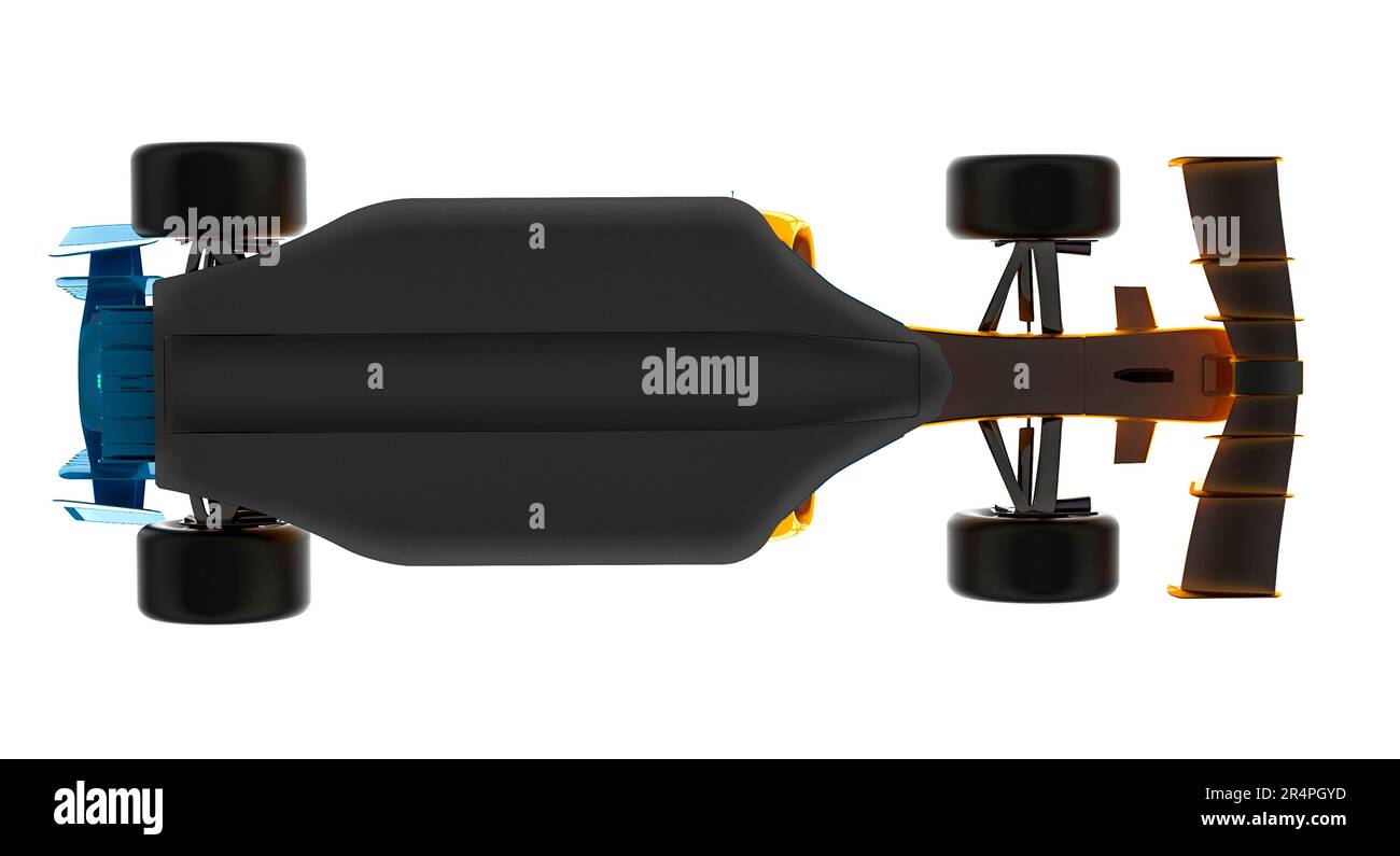racing car bottom up view, 3d illustration Stock Photo - Alamy