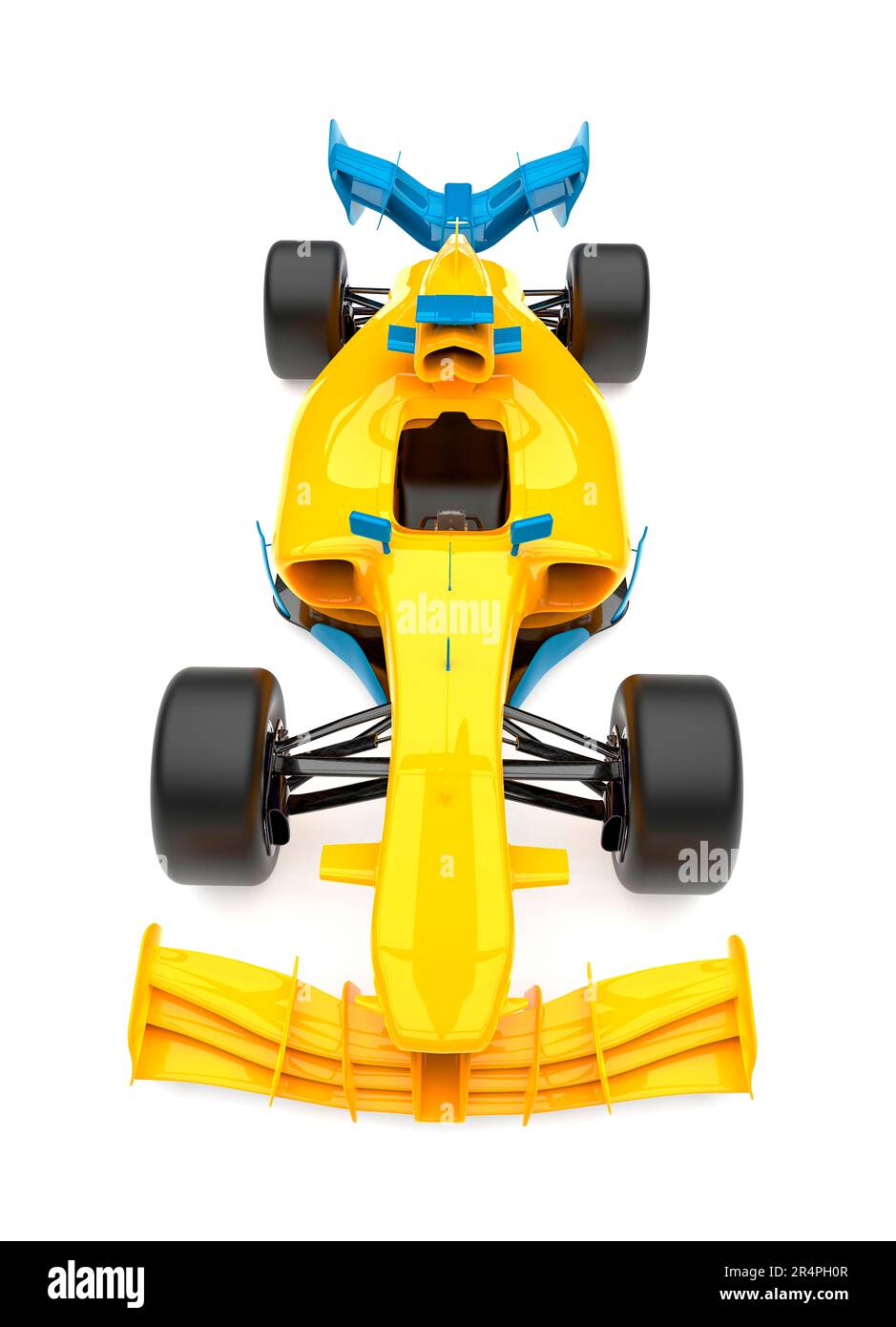 racing car top view, 3d illustration Stock Photo - Alamy