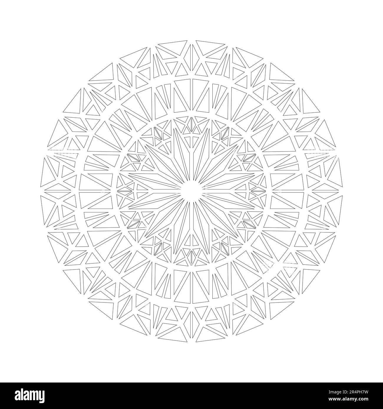 Oriental geometric circular triangle mosaic pattern background Stock ...