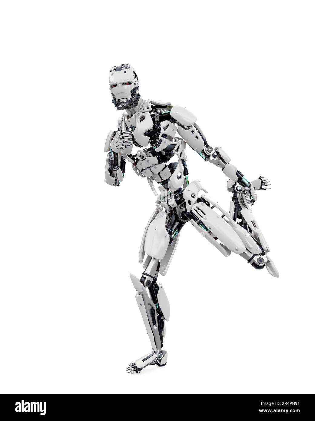 master cyber robot is dancing, 3d illustration Stock Photo - Alamy