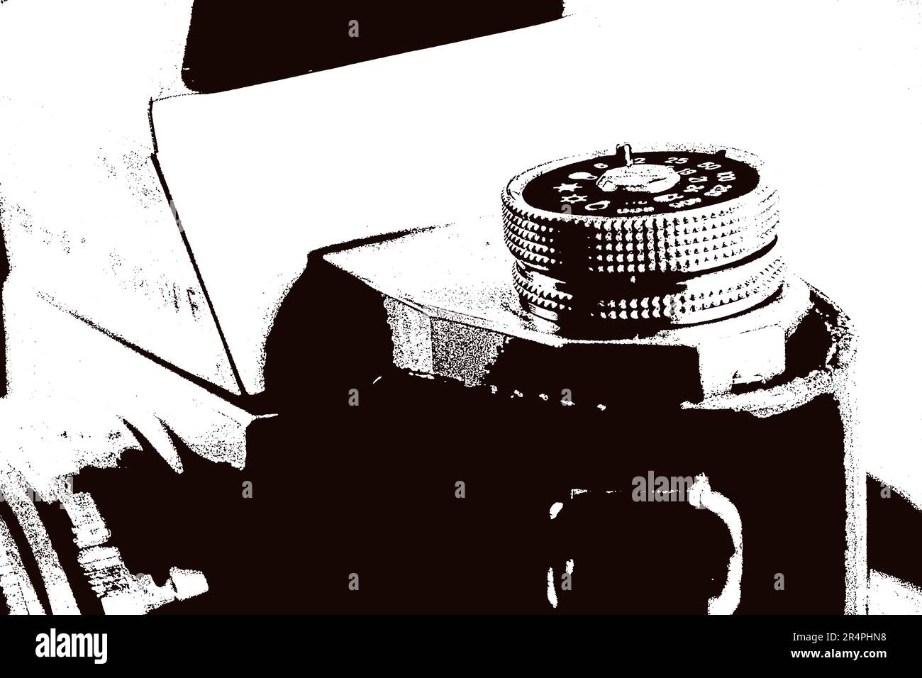 Digital art images of a vintage camera illustrating the key elements of ...