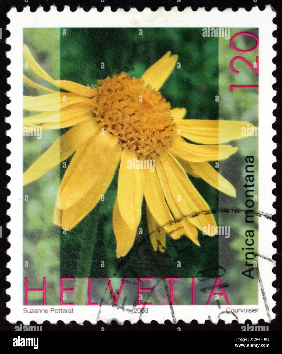 SWITZERLAND - CIRCA 2003: a stamp printed in Switzerland shows wolf's ...