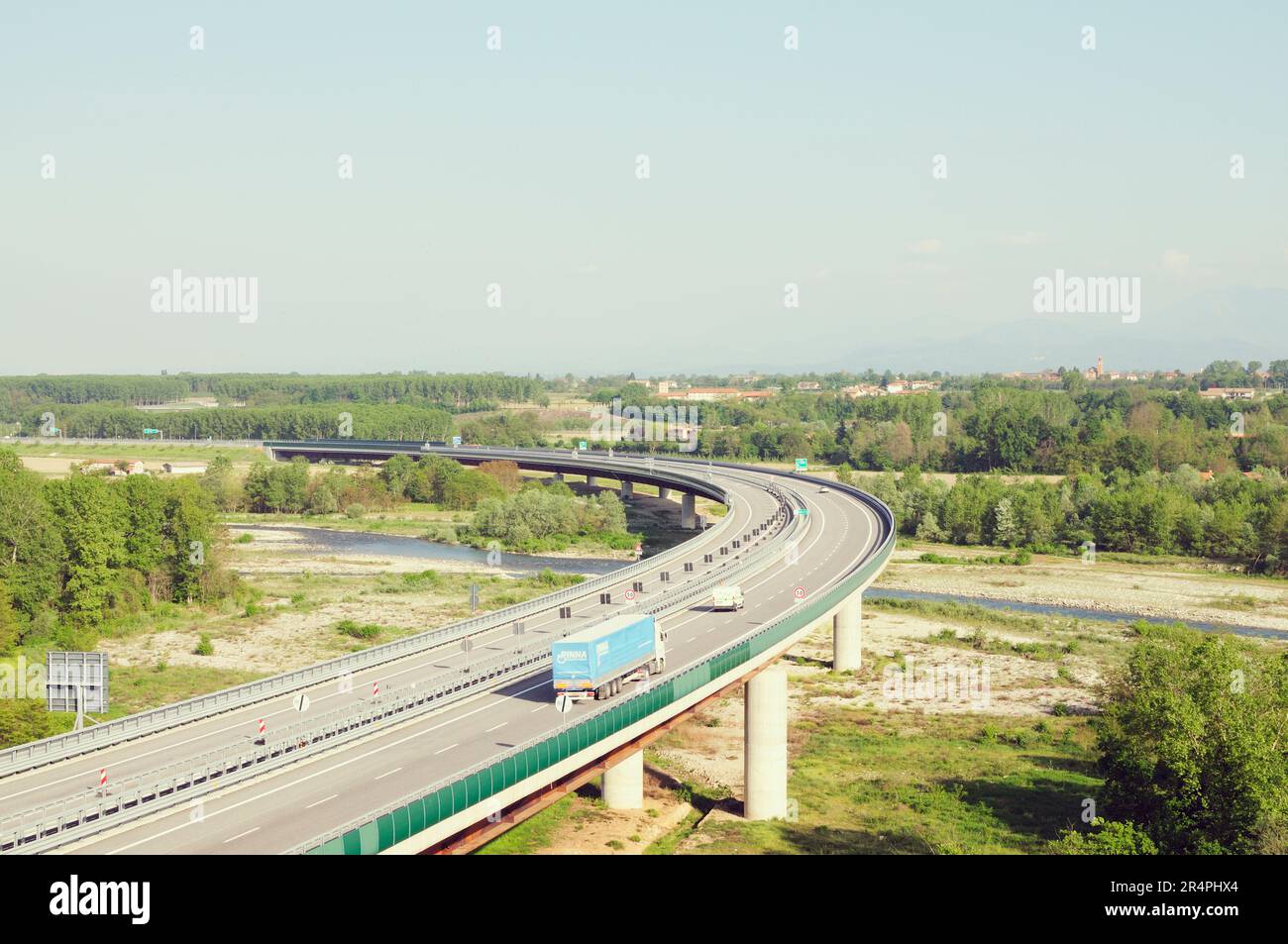 Motorway viaduct, Cuneo, Piedmont, Italy Stock Photo - Alamy
