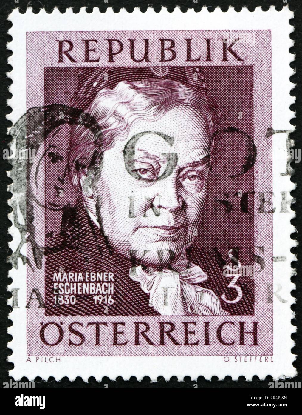 AUSTRIA - CIRCA 1966: a stamp printed in Austria shows Countess Marie ...