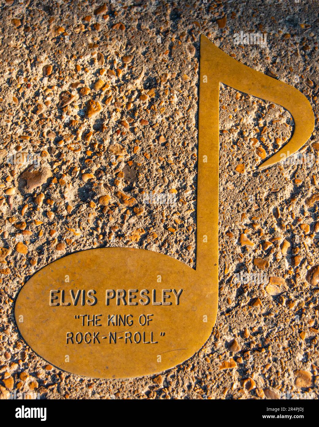 Elvis Presley music plaque on the Music Walk of Fame, Memphis ...