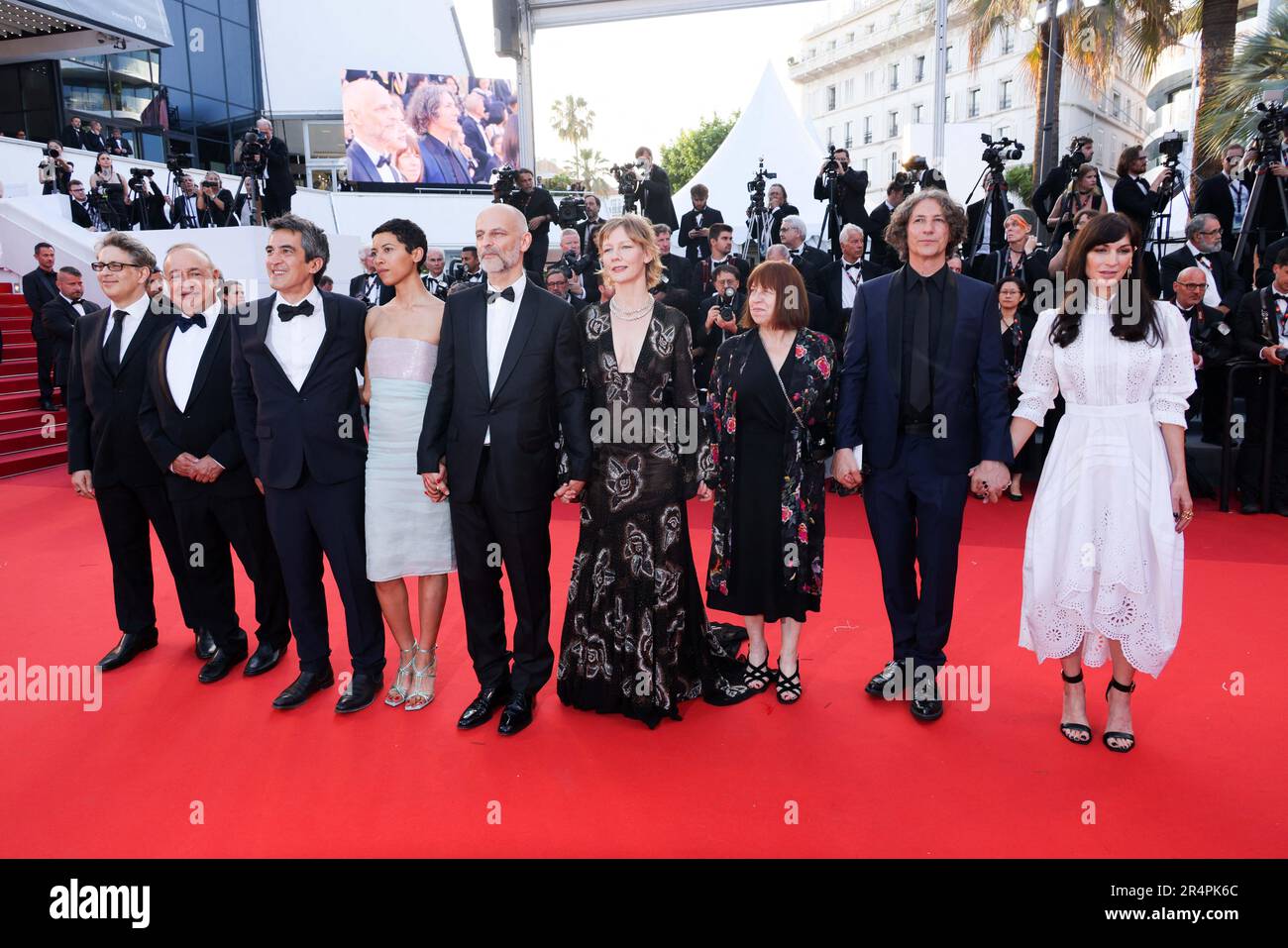 Cannes, France. 27th May, 2023. Rachel Penfold, Jonathan Glazer, Ewa ...