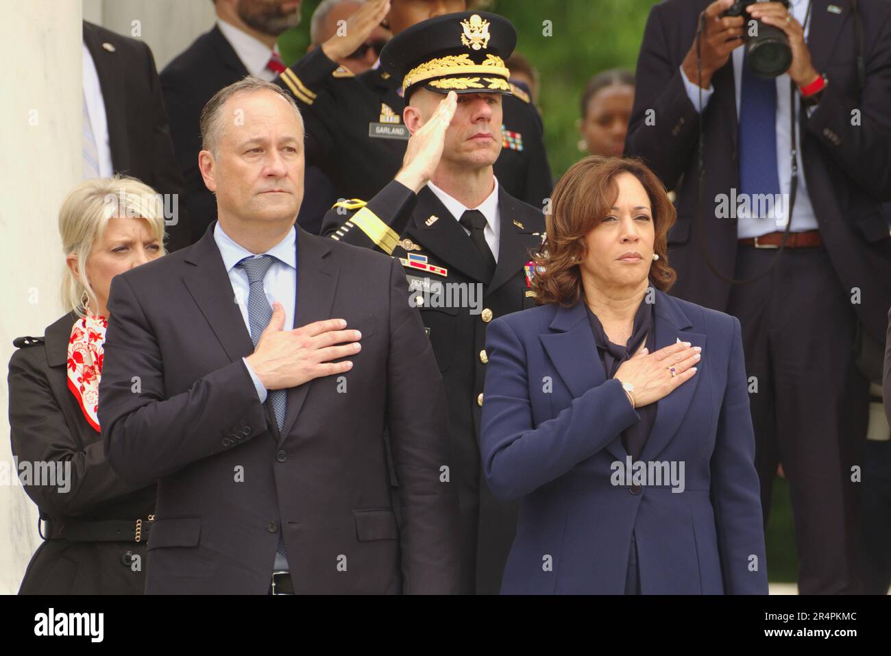 Arlington, VA, USA. 29 May 2023. U.S. Vice President Kamala Harris and ...