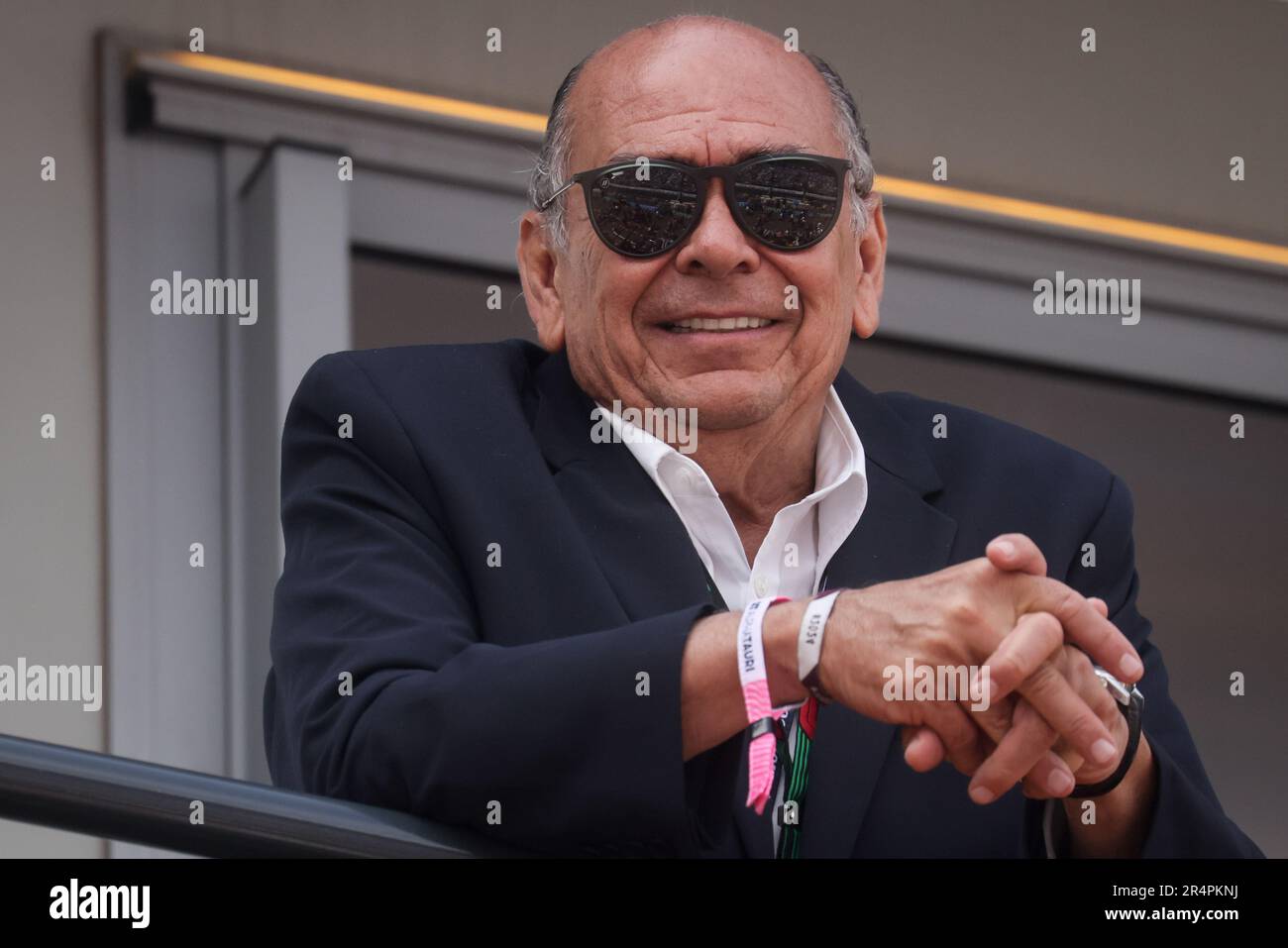 Monte Carlo, Monaco. 28th May, 2023. Antonio Perez Garibay, the father of Sergio Perez, is seen ...