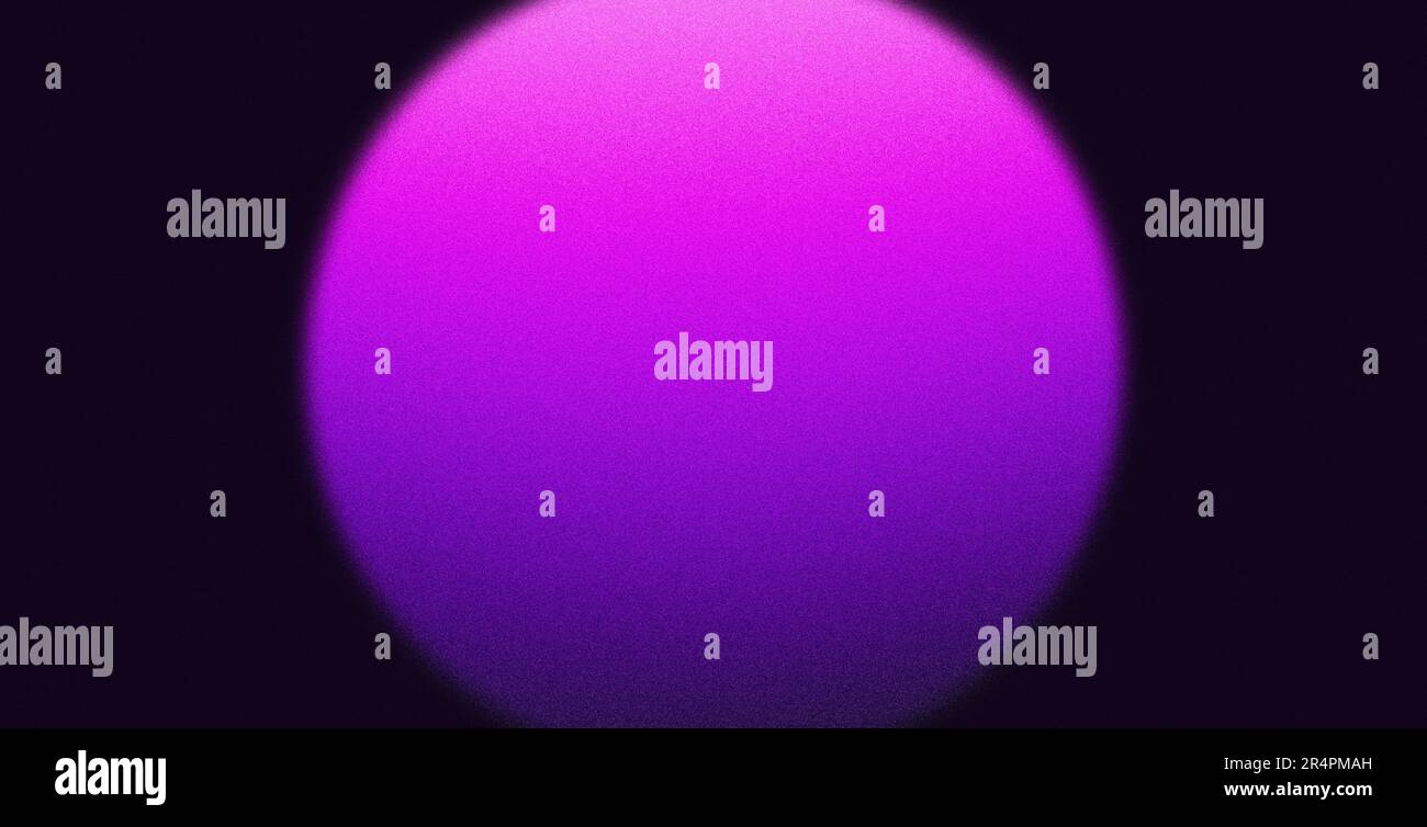 Pink magenta purple sphere on black grainy gradient background ...