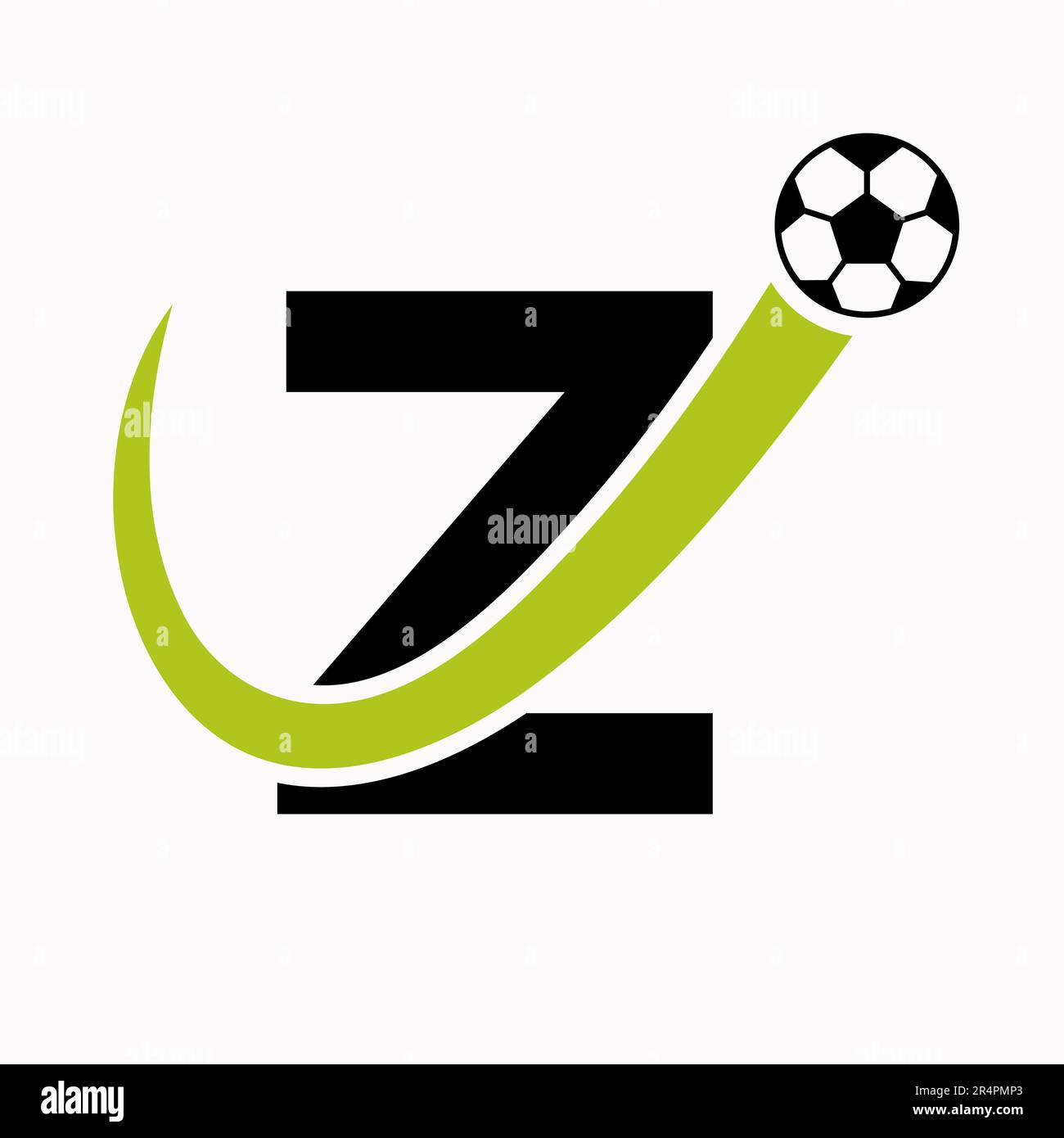 Letter Z Soccer Logo. Football Logo Concept With Moving Football Icon ...