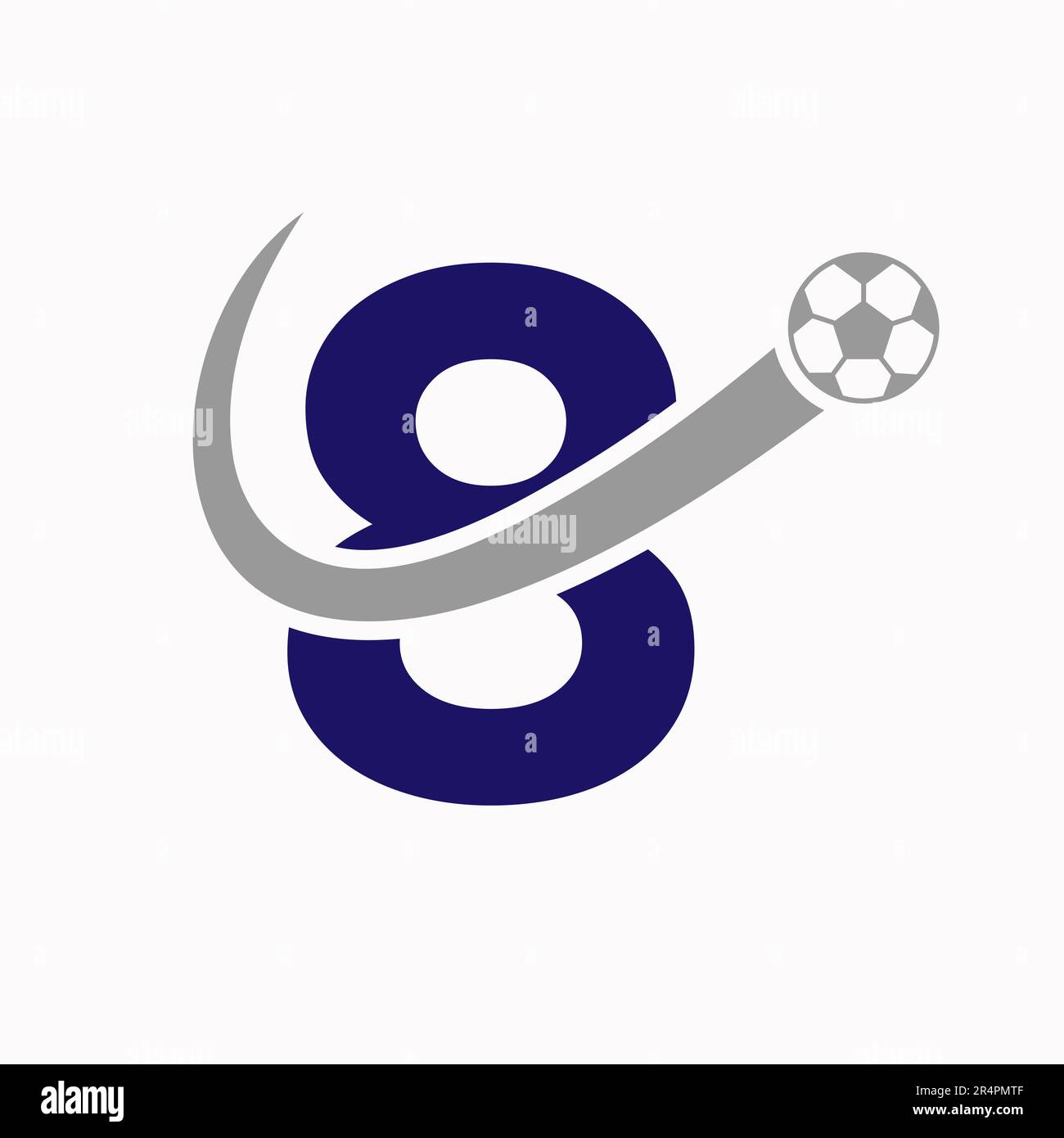 Letter 8 Soccer Logo. Football Logo Concept With Moving Football Icon ...