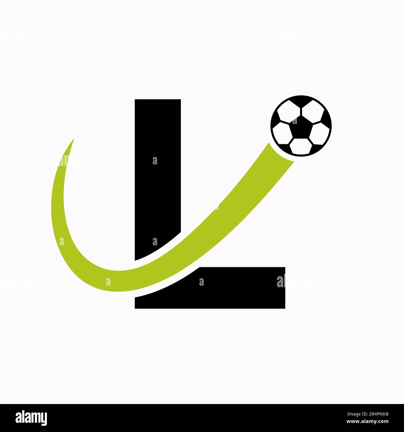 Letter L Soccer Logo. Football Logo Concept With Moving Football Icon ...