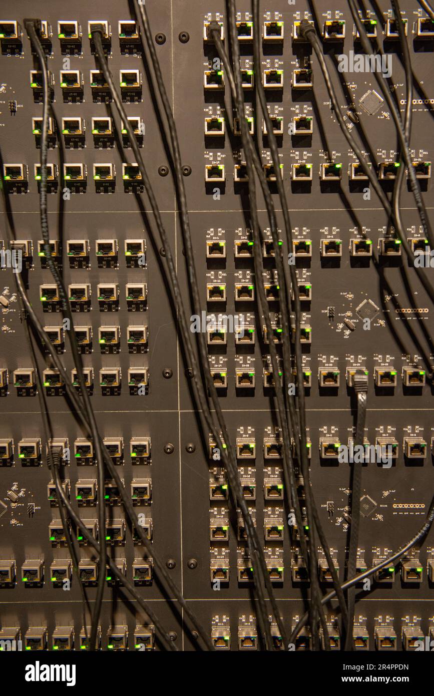 Cable entry connector for computer Stock Photo - Alamy