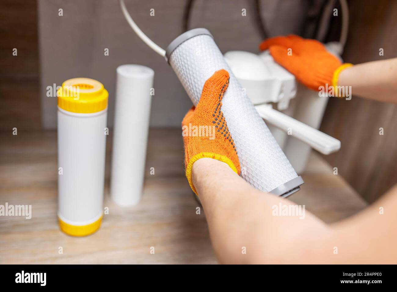 Water filtration installation repair hi-res stock photography and ...