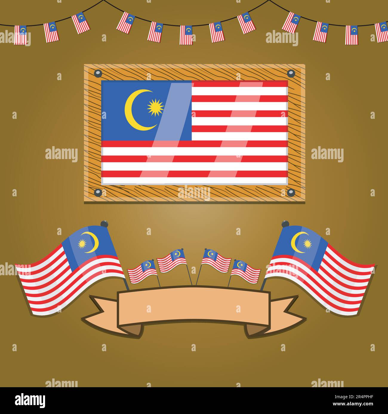 Malaysia wooden flag Stock Vector Images - Alamy