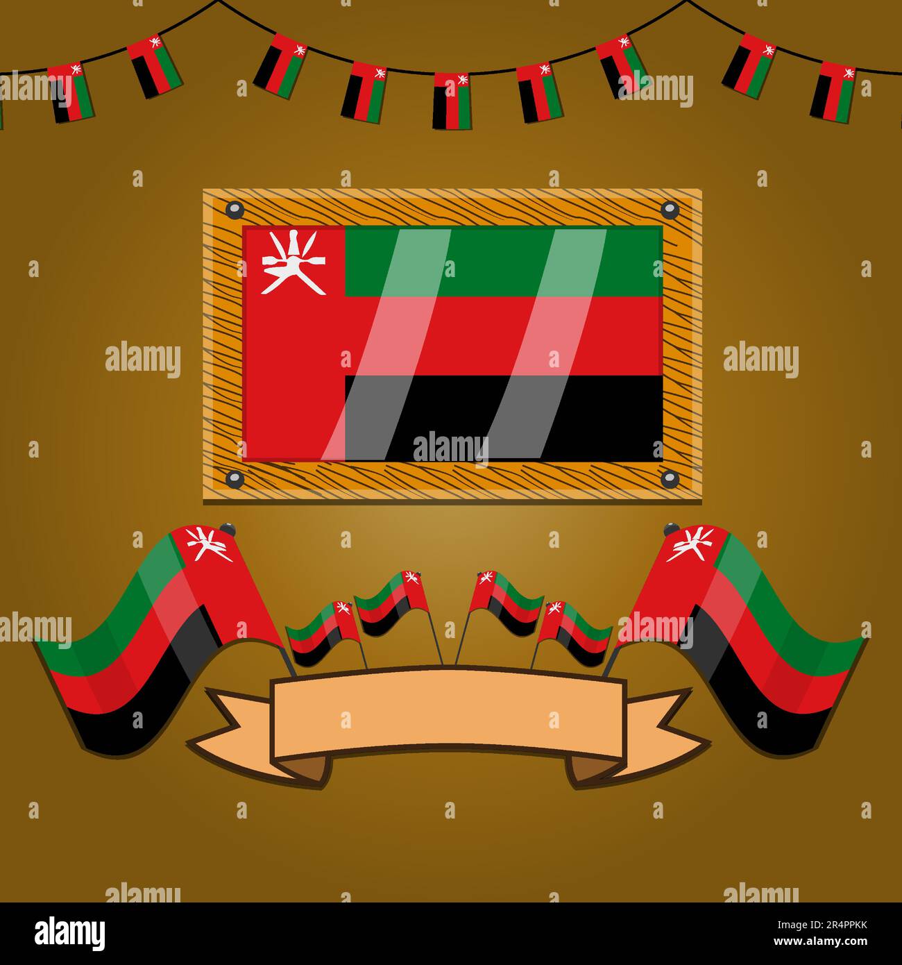 Oman flag vector vectors Stock Vector Images - Alamy