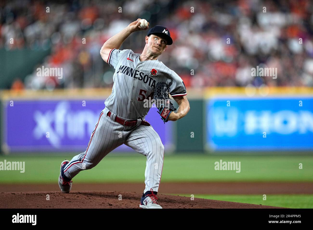 Minnesota Twins starting pitcher Sonny Gray throws against the Houston ...