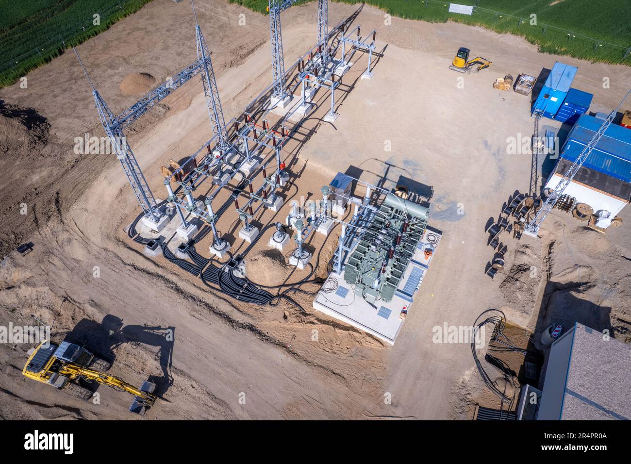 A new power substation is built on a field Stock Photo - Alamy