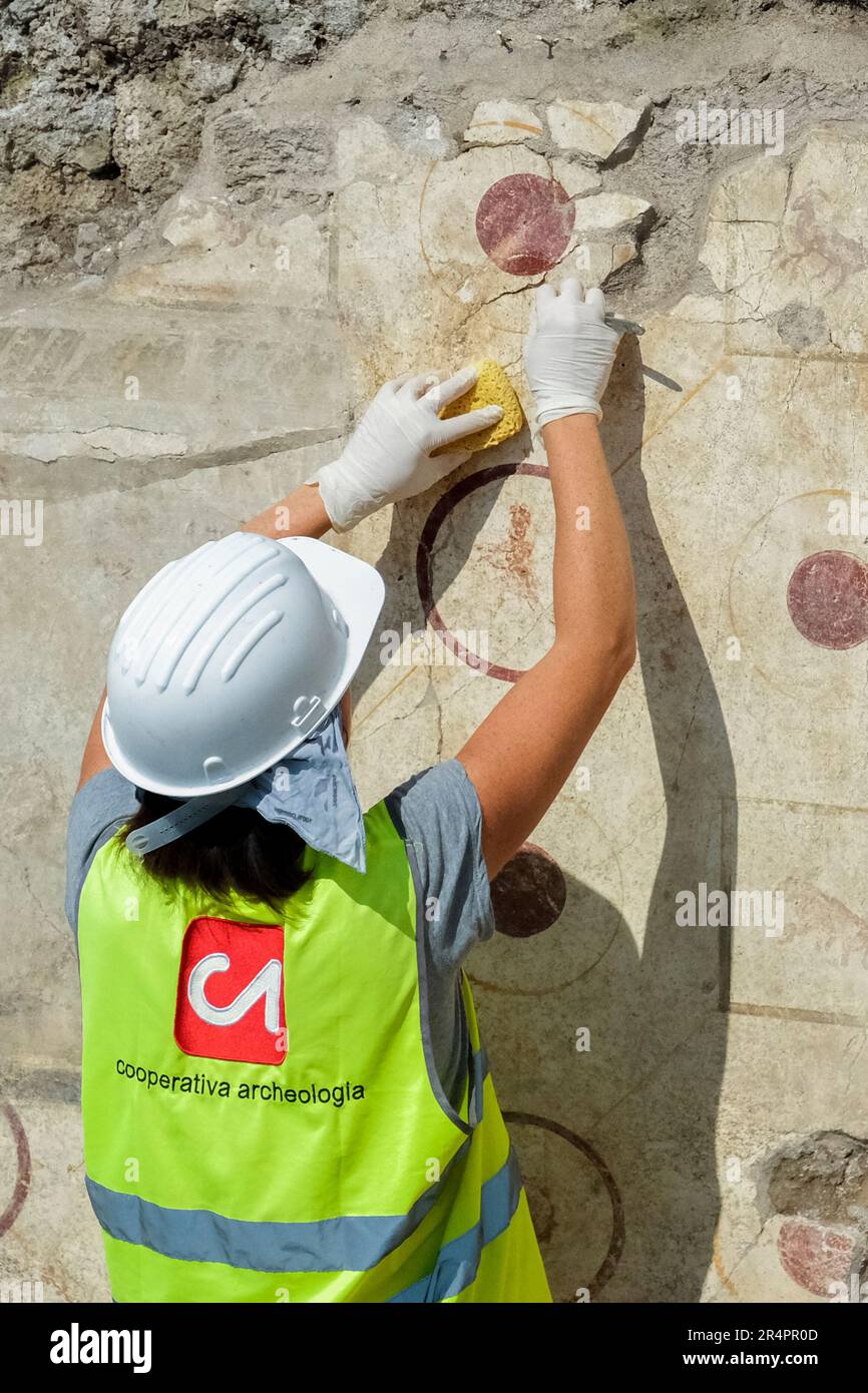 walls frescoed with mythological scenes near an atrium, notably Apollo ...