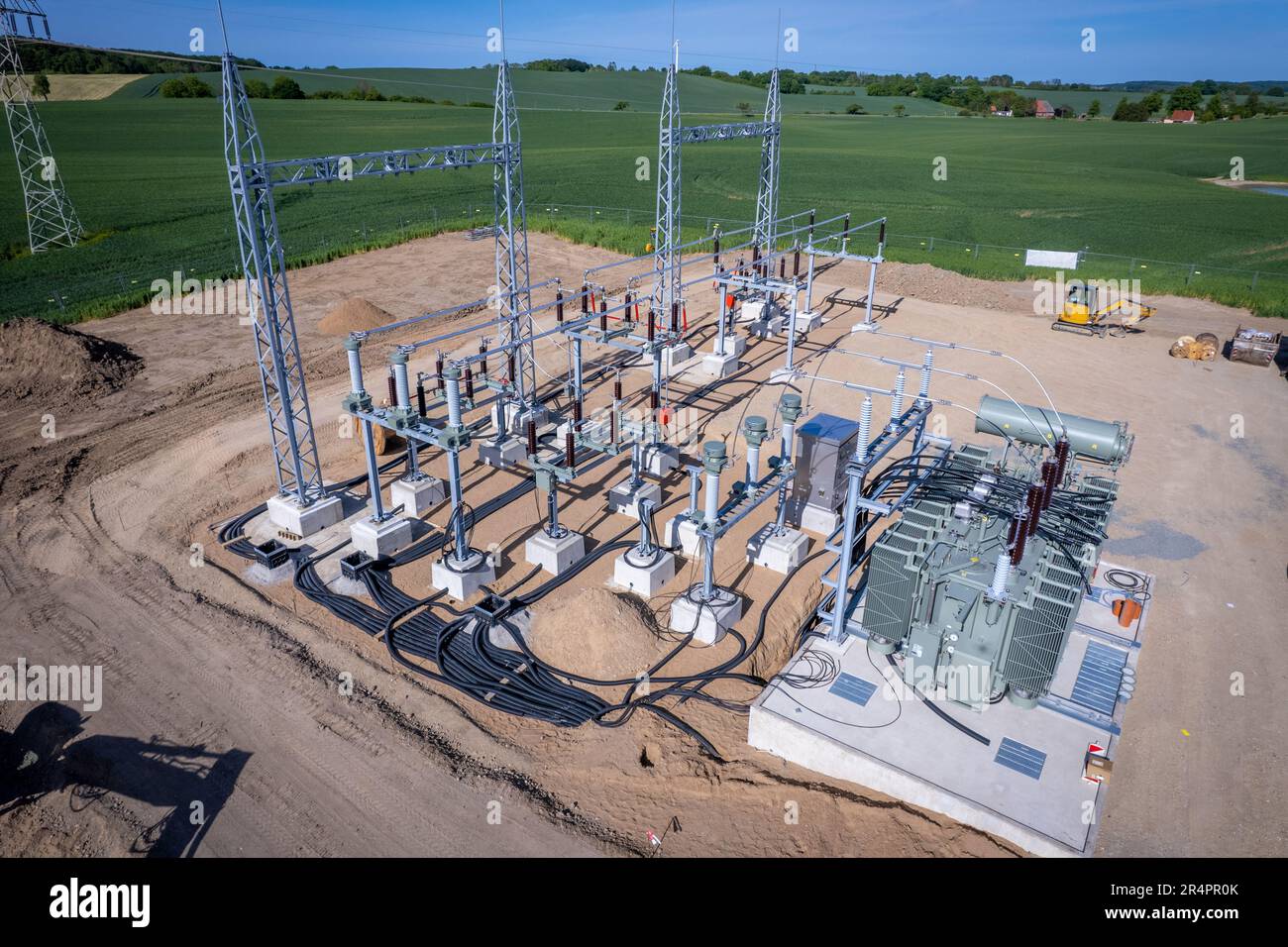 A new power substation is built on a field Stock Photo - Alamy