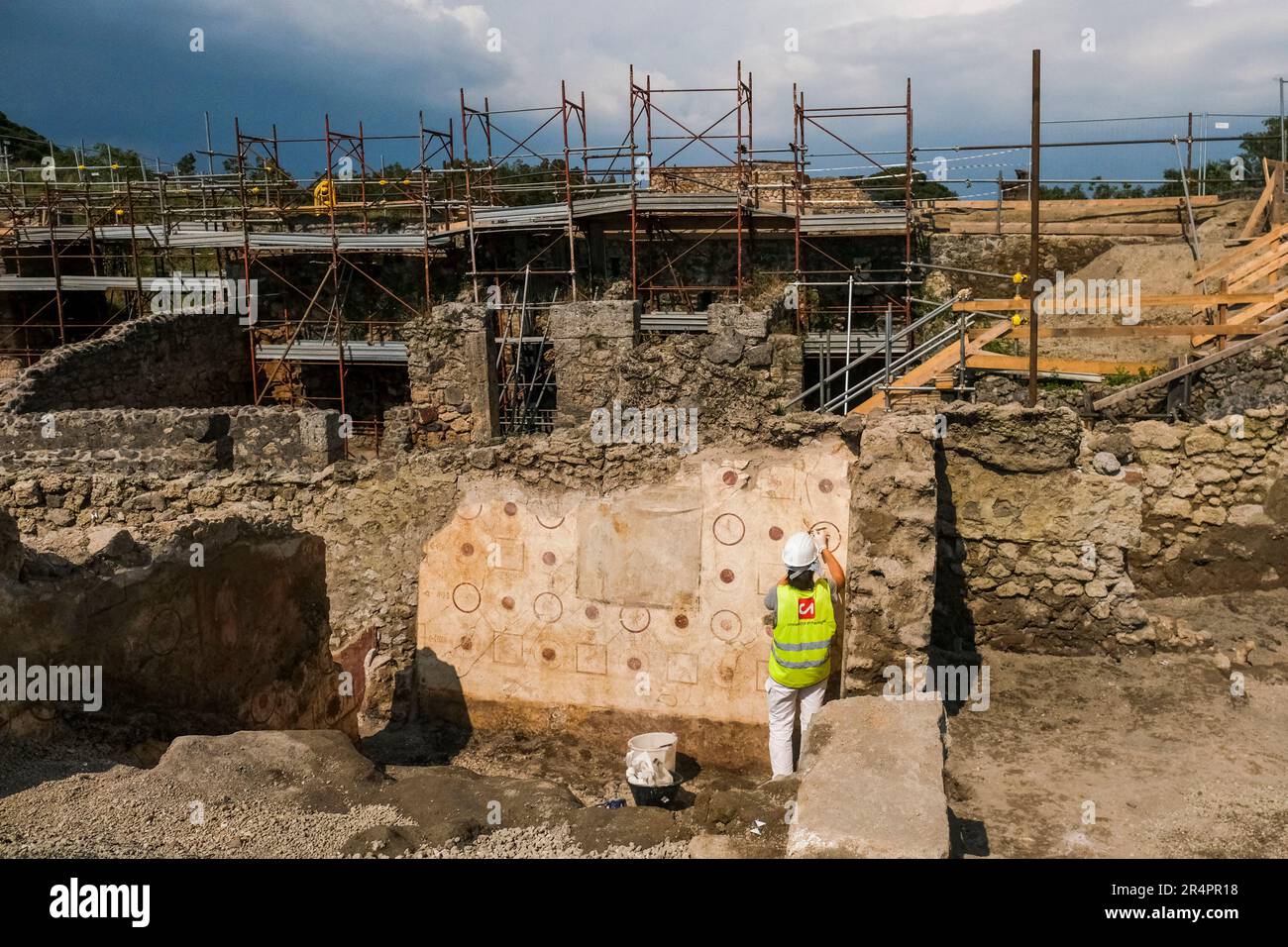 walls frescoed with mythological scenes near an atrium, notably Apollo ...
