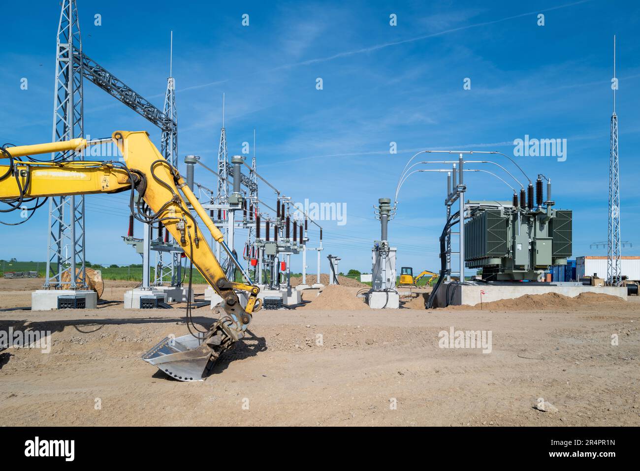 A new power substation is built on a field Stock Photo - Alamy