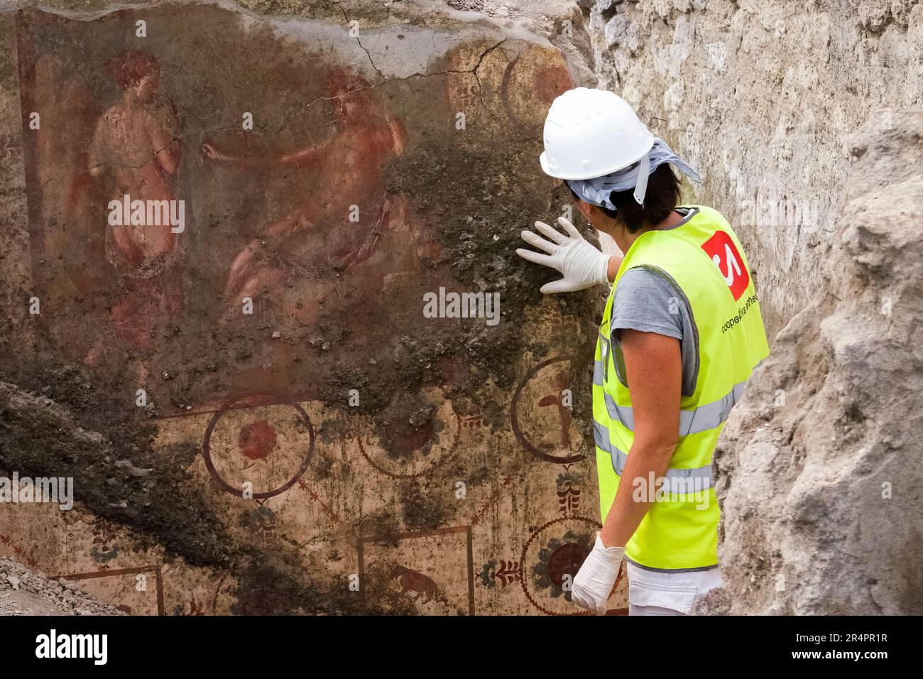 walls frescoed with mythological scenes near an atrium, notably Apollo ...