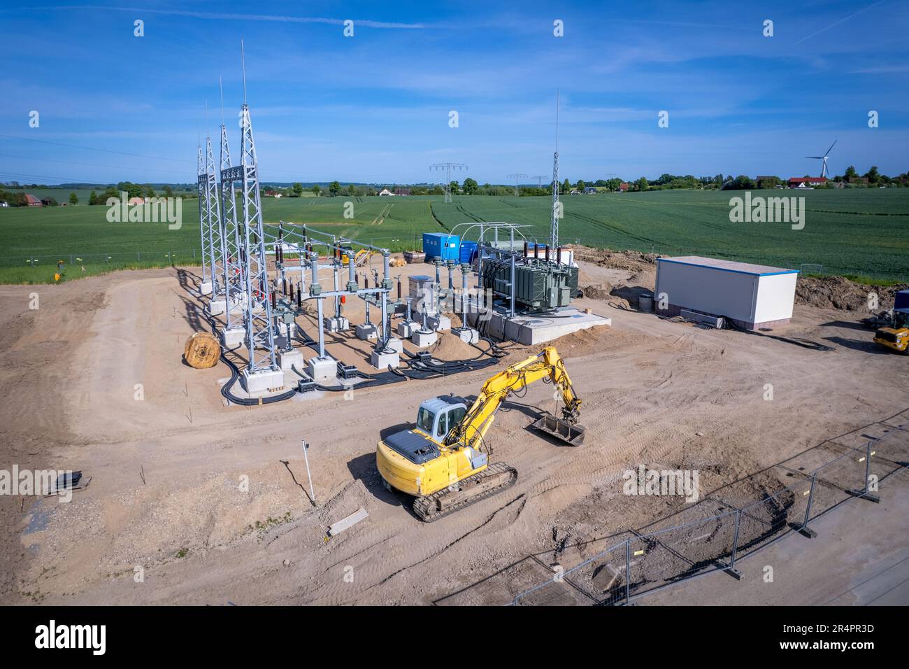 A new power substation is built on a field Stock Photo - Alamy