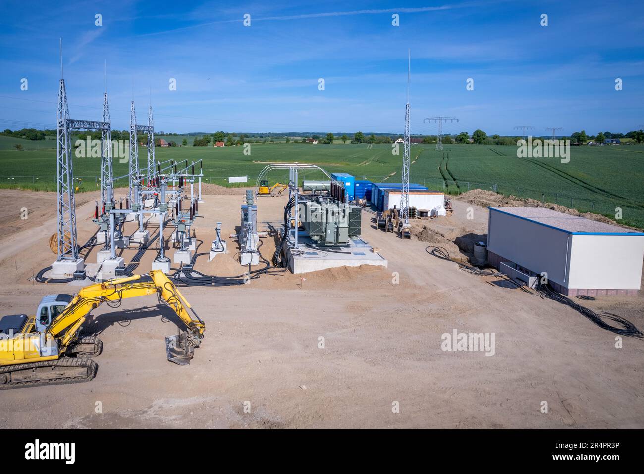 A new power substation is built on a field Stock Photo - Alamy