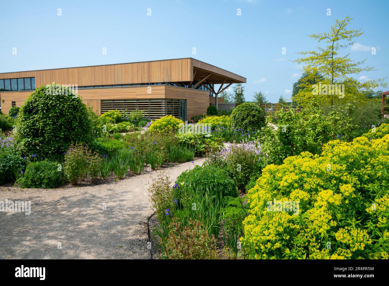 The Welcome building at RHS Bridgewater, Worsley Greater Manchester ...