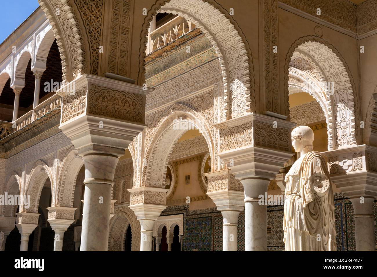 Spain, Seville, Andalusia, Casa de Pilatos (Pilate's House), Courtyard ...