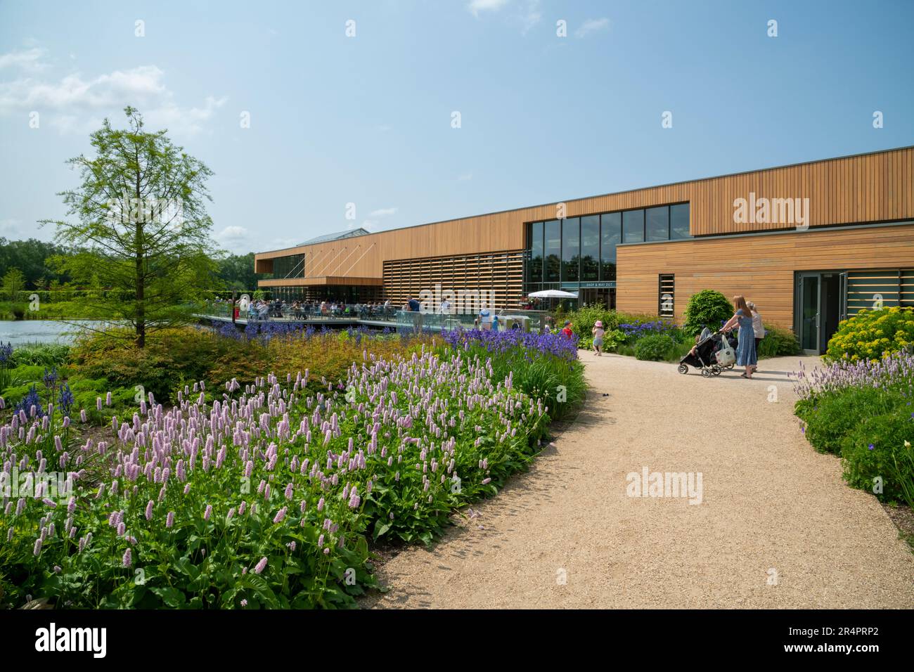 The Welcome building at RHS Bridgewater, Worsley Greater Manchester ...