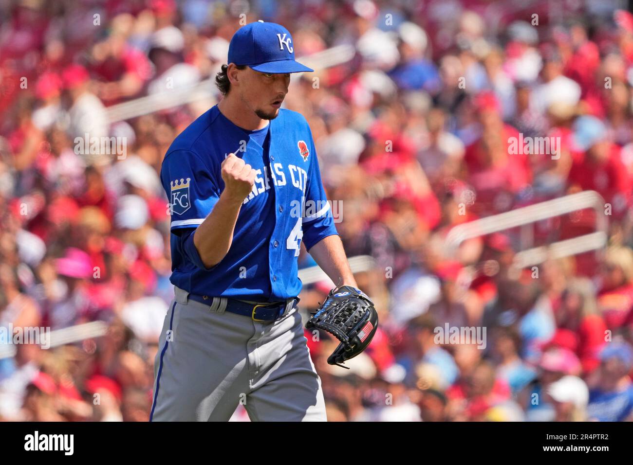 Kansas City Royals relief pitcher Taylor Clarke celebrates after ...
