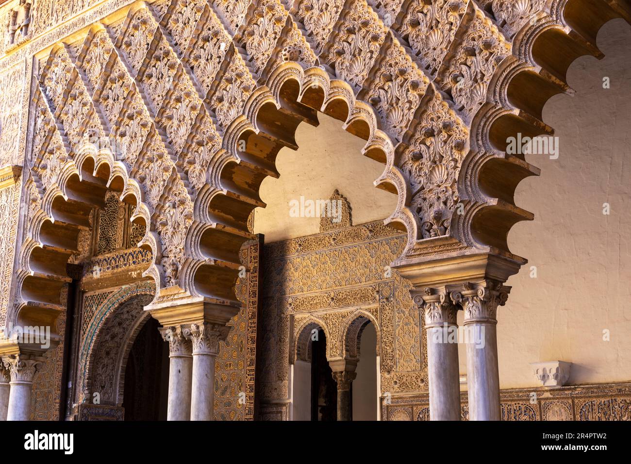 Spain, Andalusia,Seville, The Royal Alcazar of Seville, details of ...