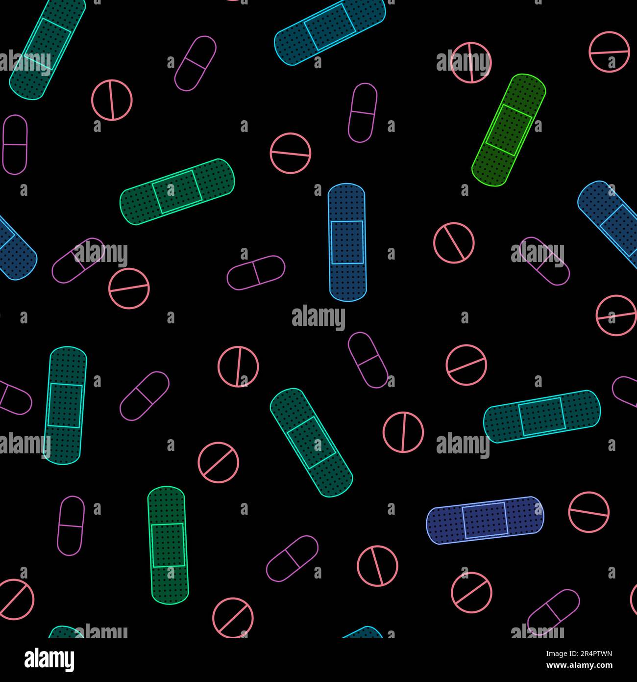 Cartoon medicine seamless pills pattern for wrapping paper and linens ...