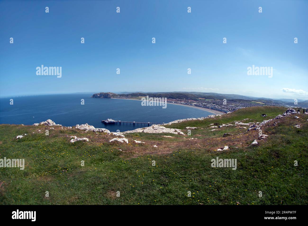 Llandudno Beach and City - View from Great Orme, Conwy, North Wales Stock Photo - Alamy