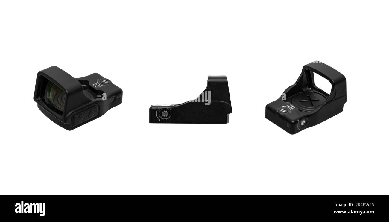 Modern optical collimator sight. Aiming device for shooting at short ...