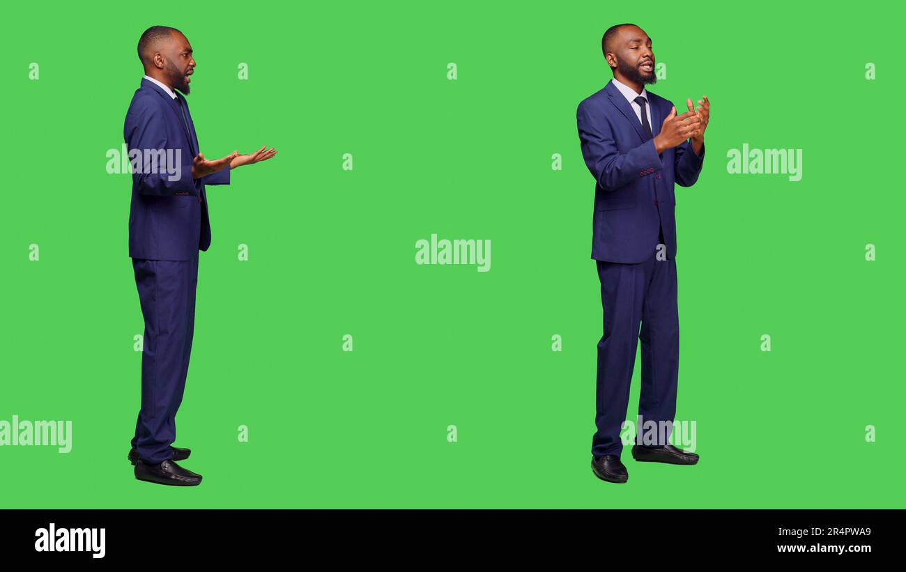 African american worker fighting and having argument Stock Photo - Alamy