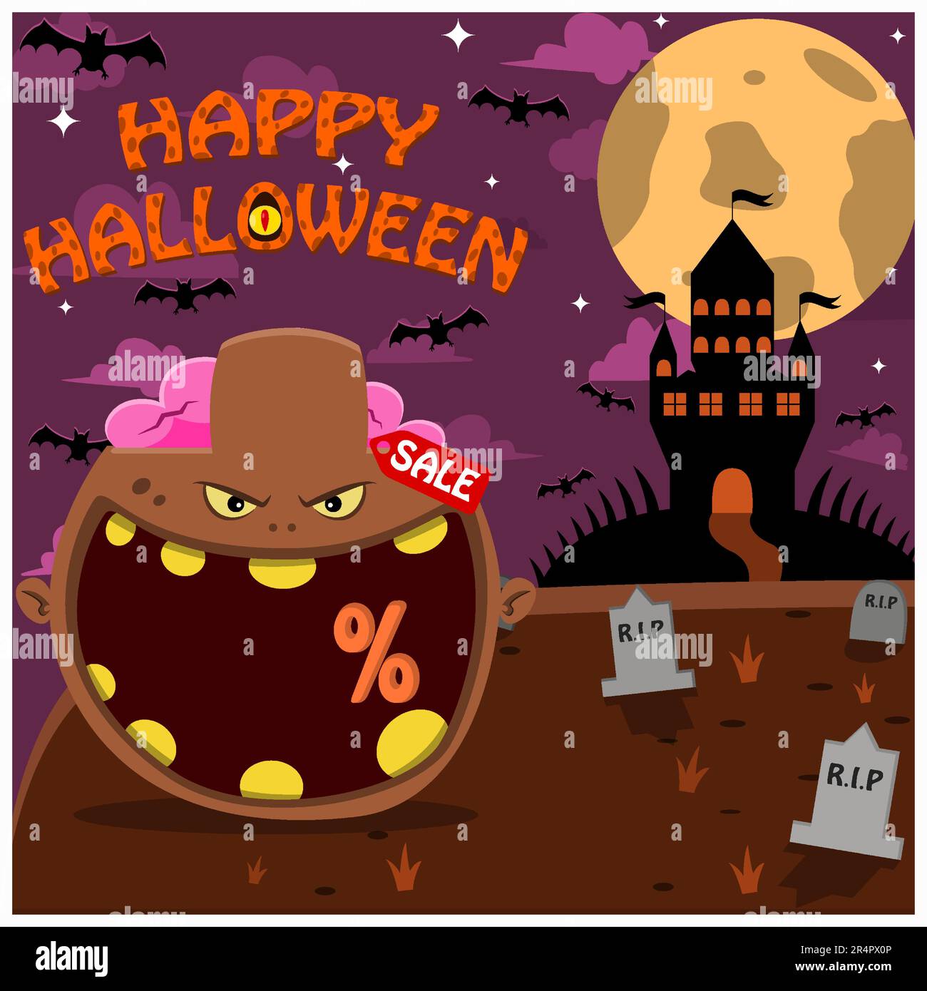 Brown zombie vector vectors hi-res stock photography and images - Alamy