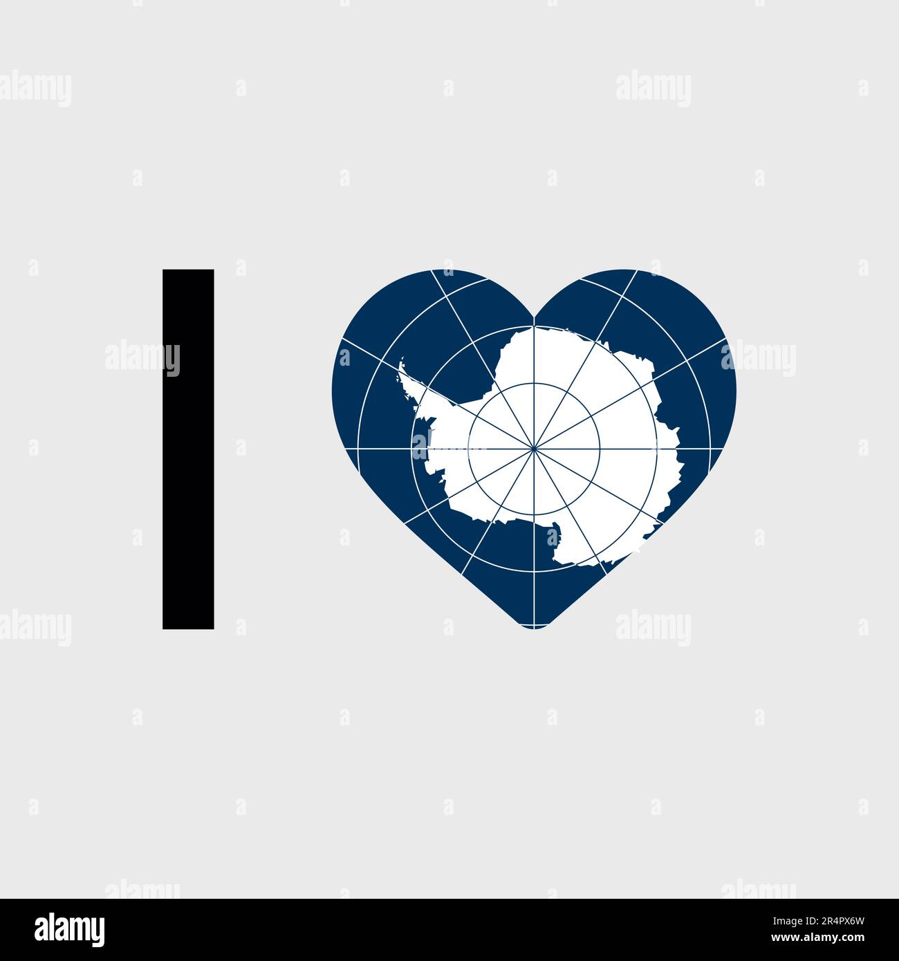 I love Antarctic Treaty System country flag vector icon illustration ...